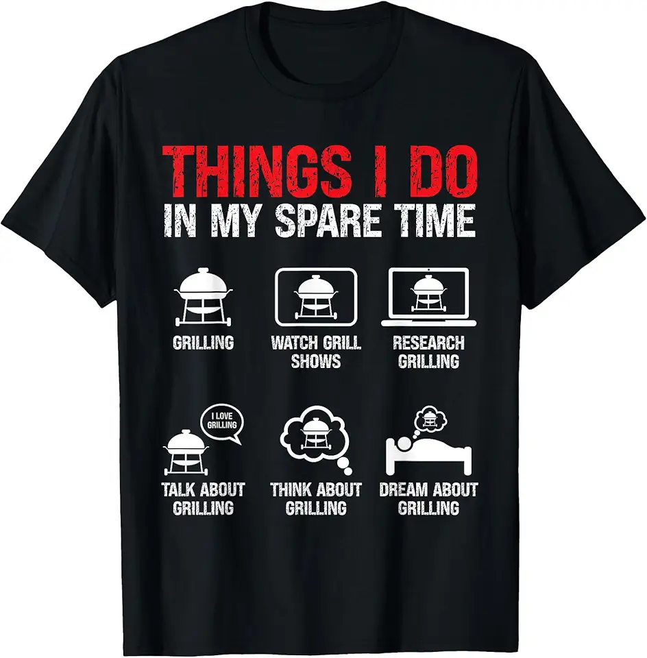 Funny Grilling Hobby Activities for Grill Master Men Short Sleeve ...