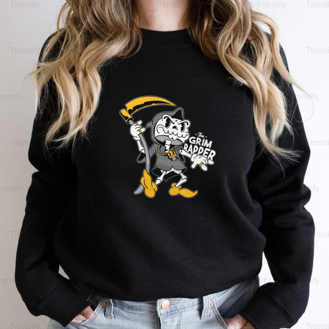 Funny Grim Rapper Hip Hop Parody Retro Graphic Unisex Sweatshirt ...