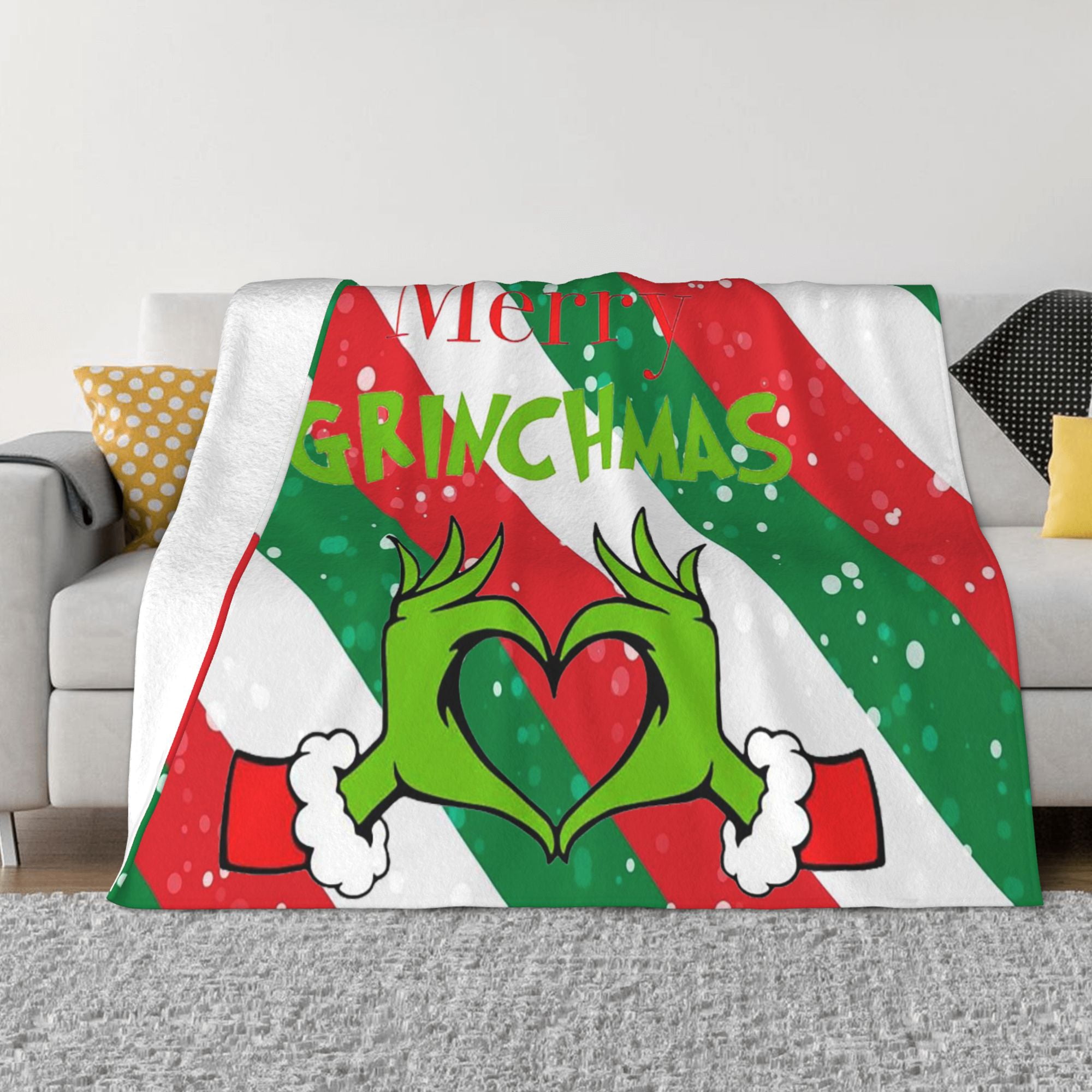 Funny Grin-ch Soft Lightweight Bed Blankets Plush Fuzzy Cozy Blanket ...