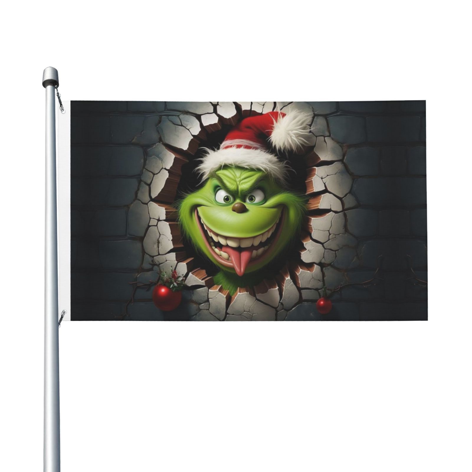Funny Grinch 3x5ft Face Flag Fade Proof Holiday Fall Flag Outdoor ...