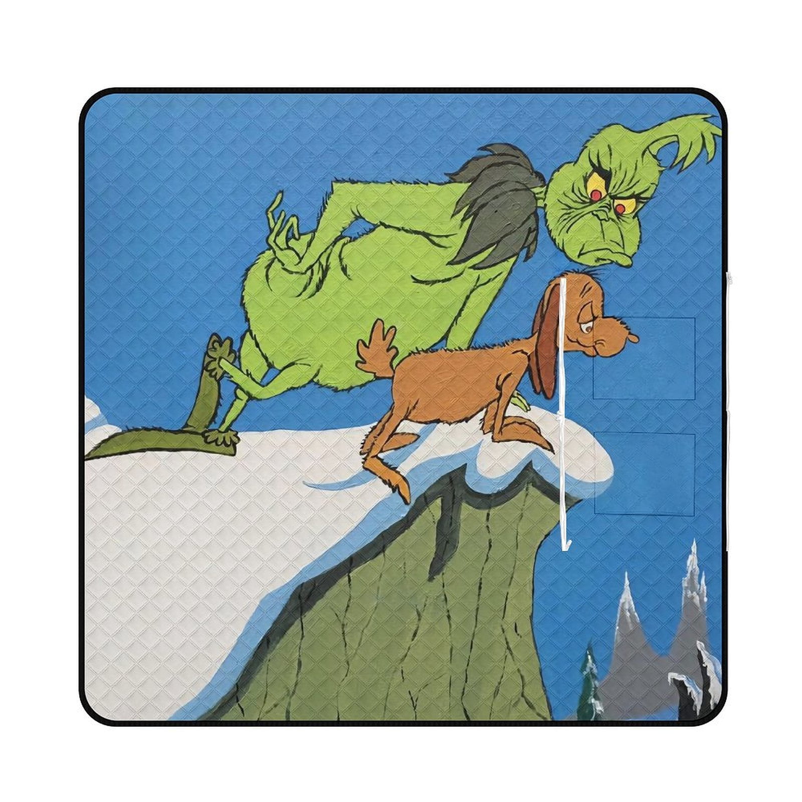 Funny Grinch Picnic Blankets 78"x78" Extra Large Outdoor Blanket Beach ...