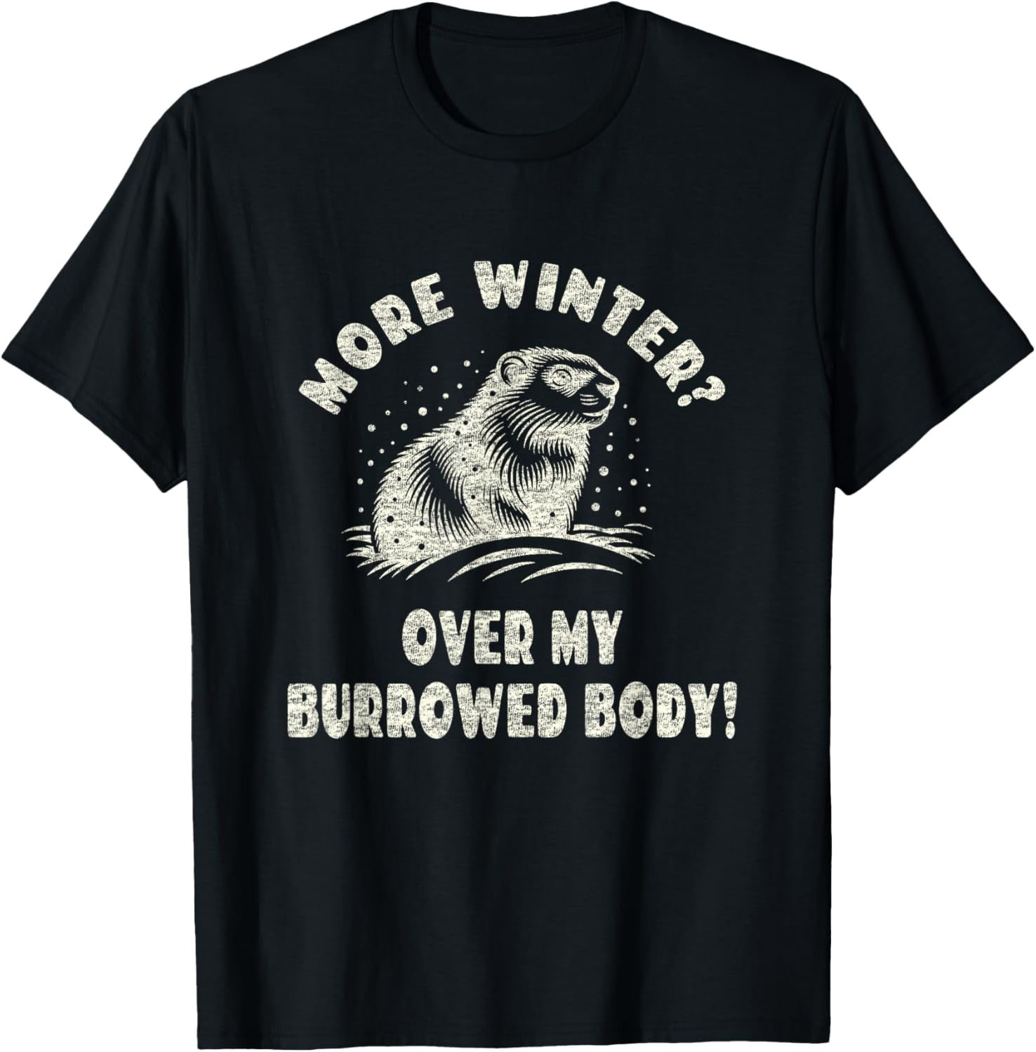 Funny Groundhog Day Joke - Retro Groundhog Burrow Pun T-Shirt - Walmart.com