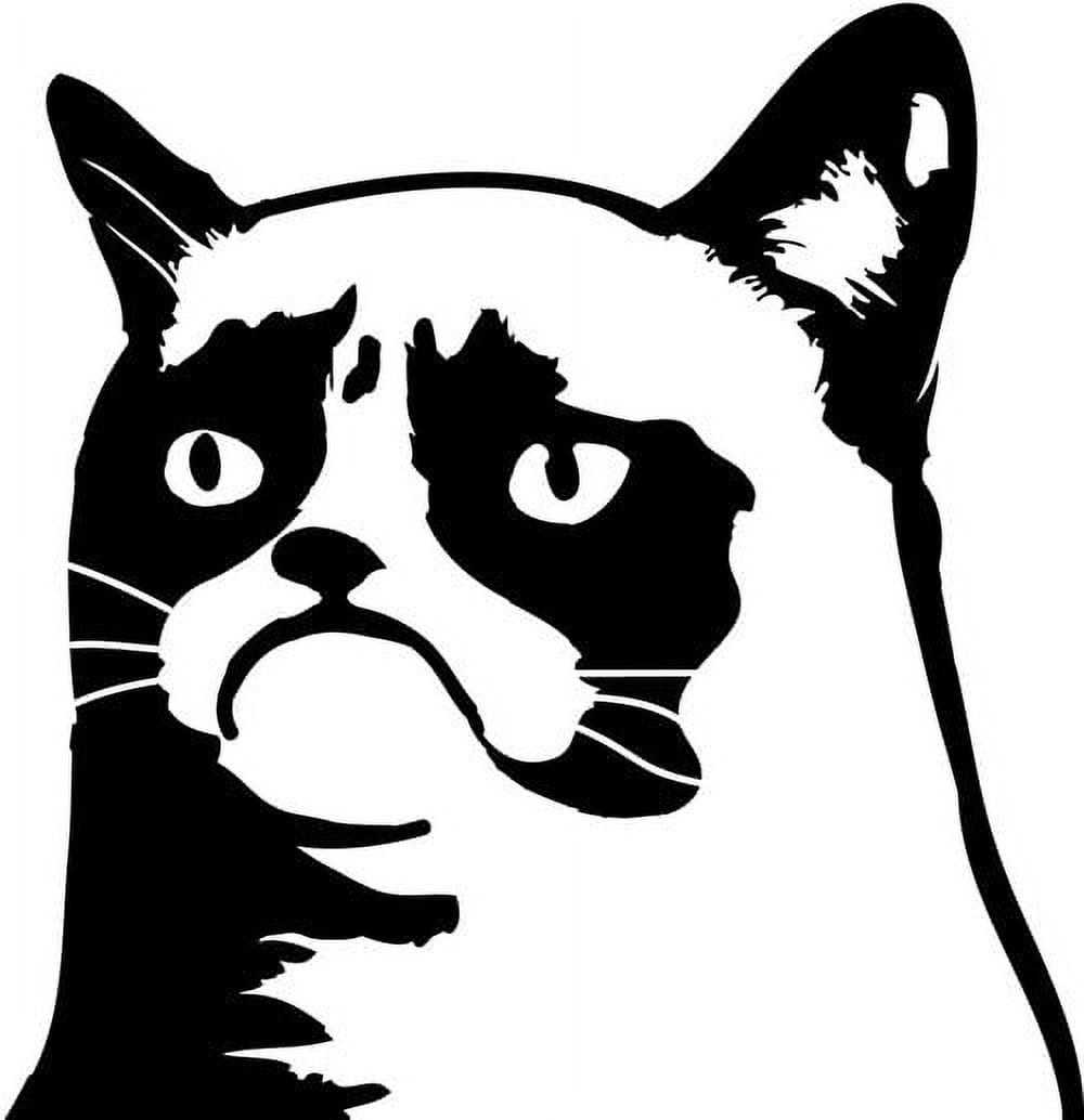 Funny Grumpy Cat NOPE Macbook Laptop Vinyl Decal Joke Sticker 4" x 5.4 ...