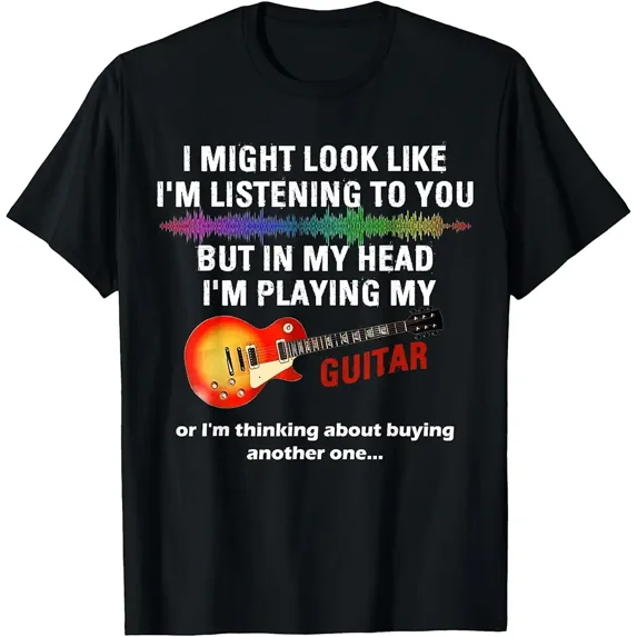 Funny Guitar Player Musician Quote Gift Graphic Short Sleeve T-Shirt ...