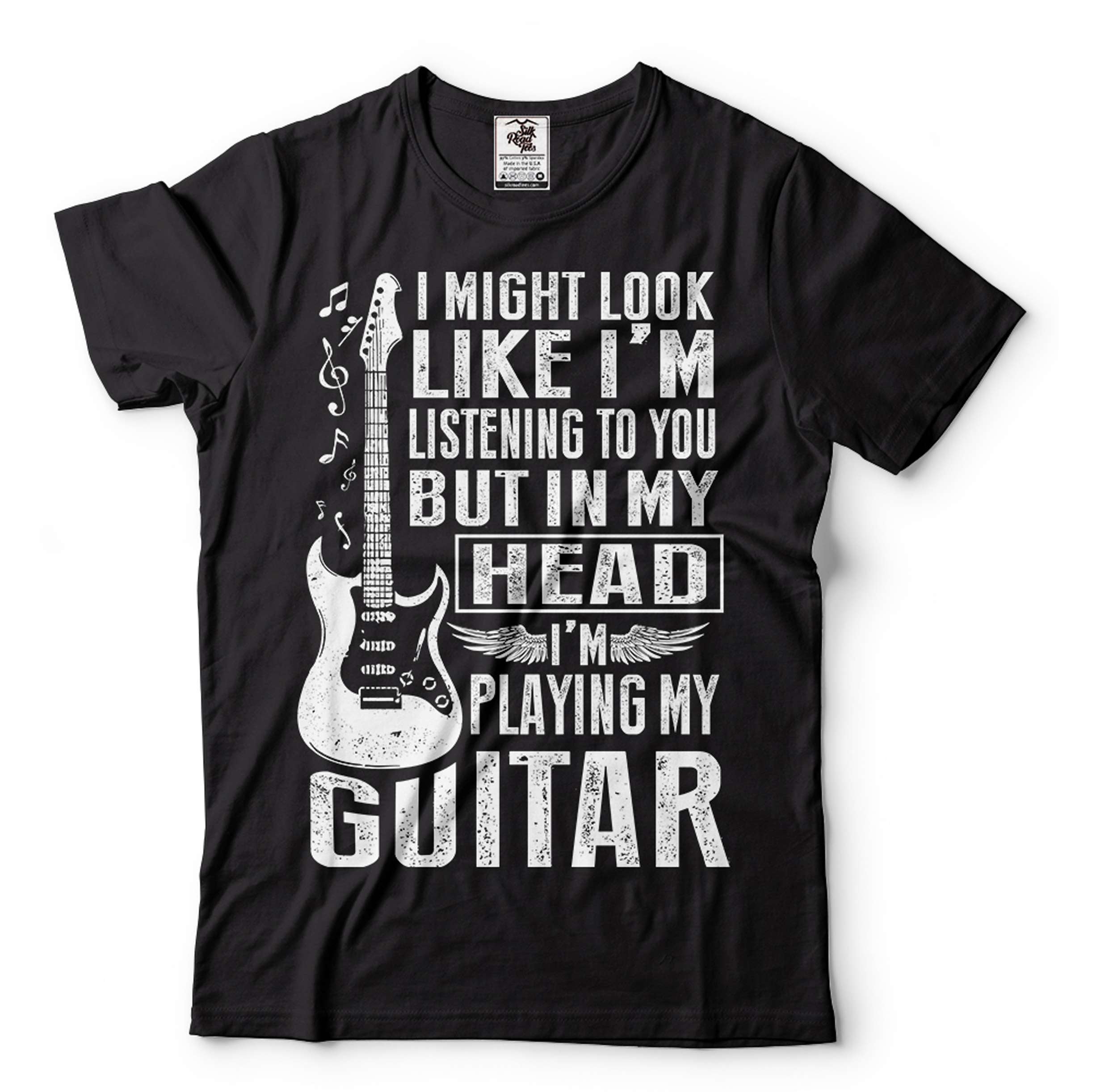Funny Guitarist Shirt In My Head I'm Playing Guitar Shirt Guitarist ...