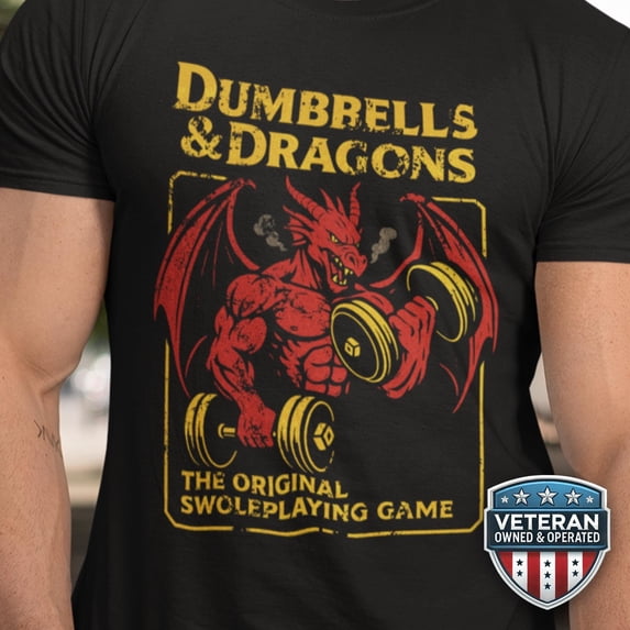 Funny Gym Dnd T-Shirt, Dungeons and Dragons Workout Parody Tee, Vintage ...