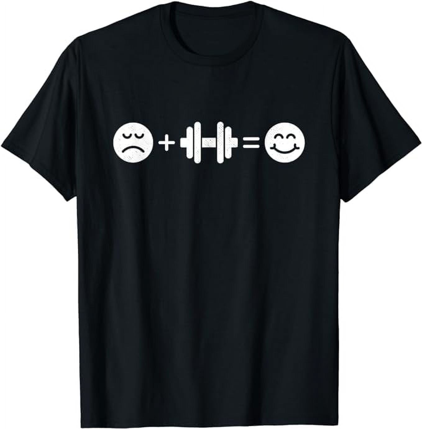 Funny Gym Lifting Emoticon Face Math Formula Equation T-Shirt - Walmart.com