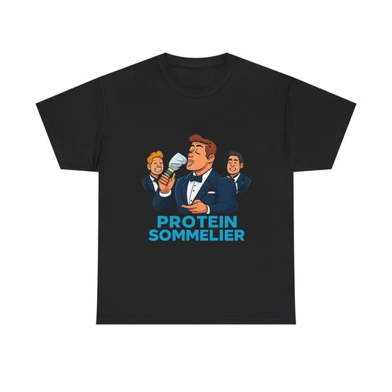 Funny Gym Shirt Protein Sommelier Workout Humor Gift Graphic Tee ...