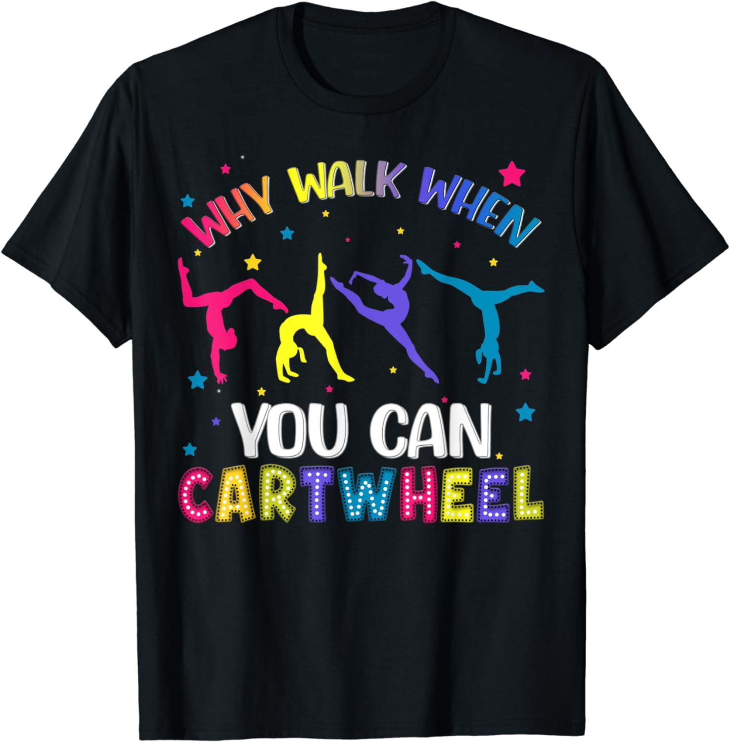 Funny Gymnastics Gymnast Gift For Girls Women Cool Cartwheel T-Shirt ...
