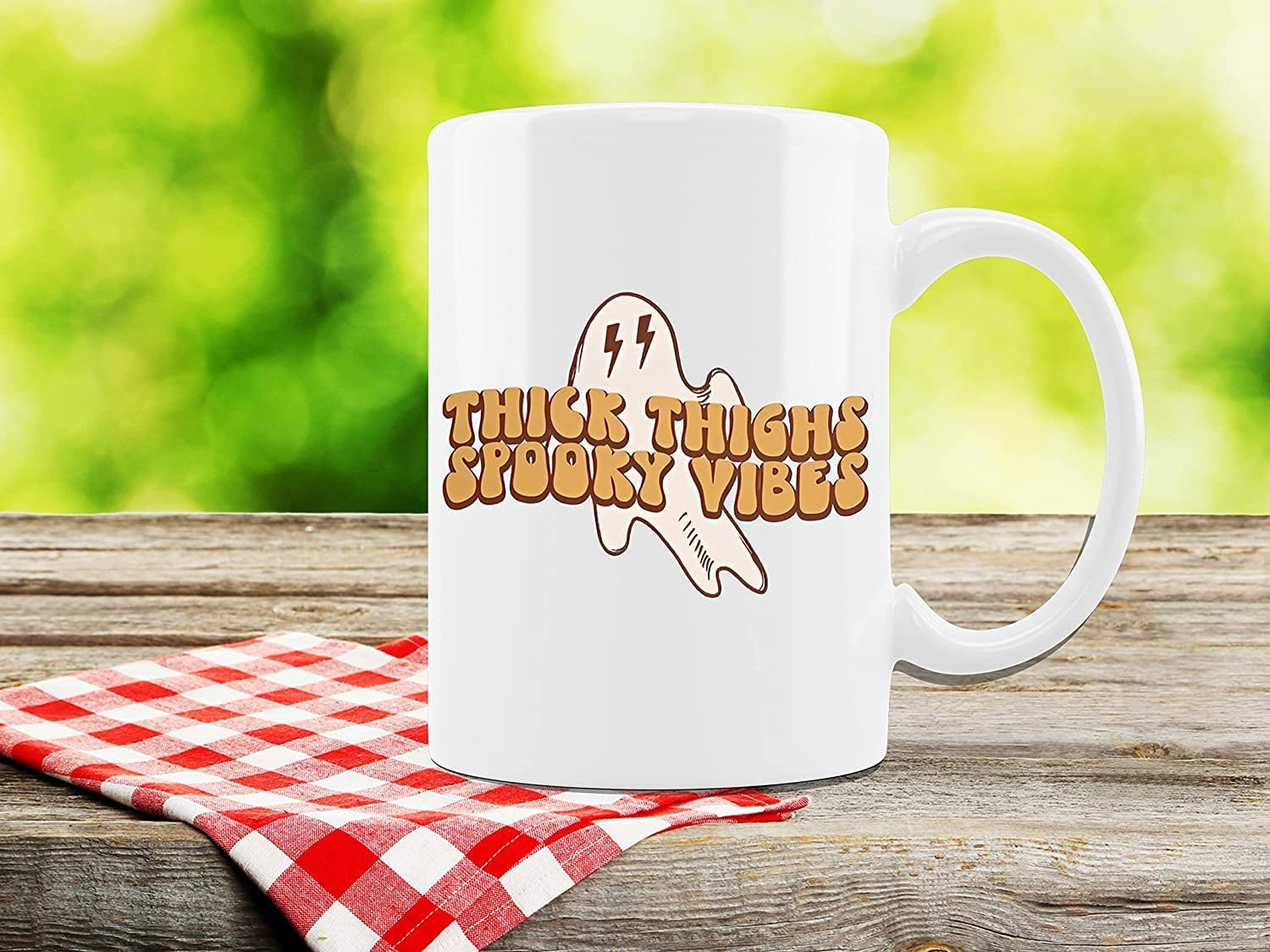 Funny Halloween Ghost Coffee Mug,Thick Thighs Spooky Mug, Birthday ...