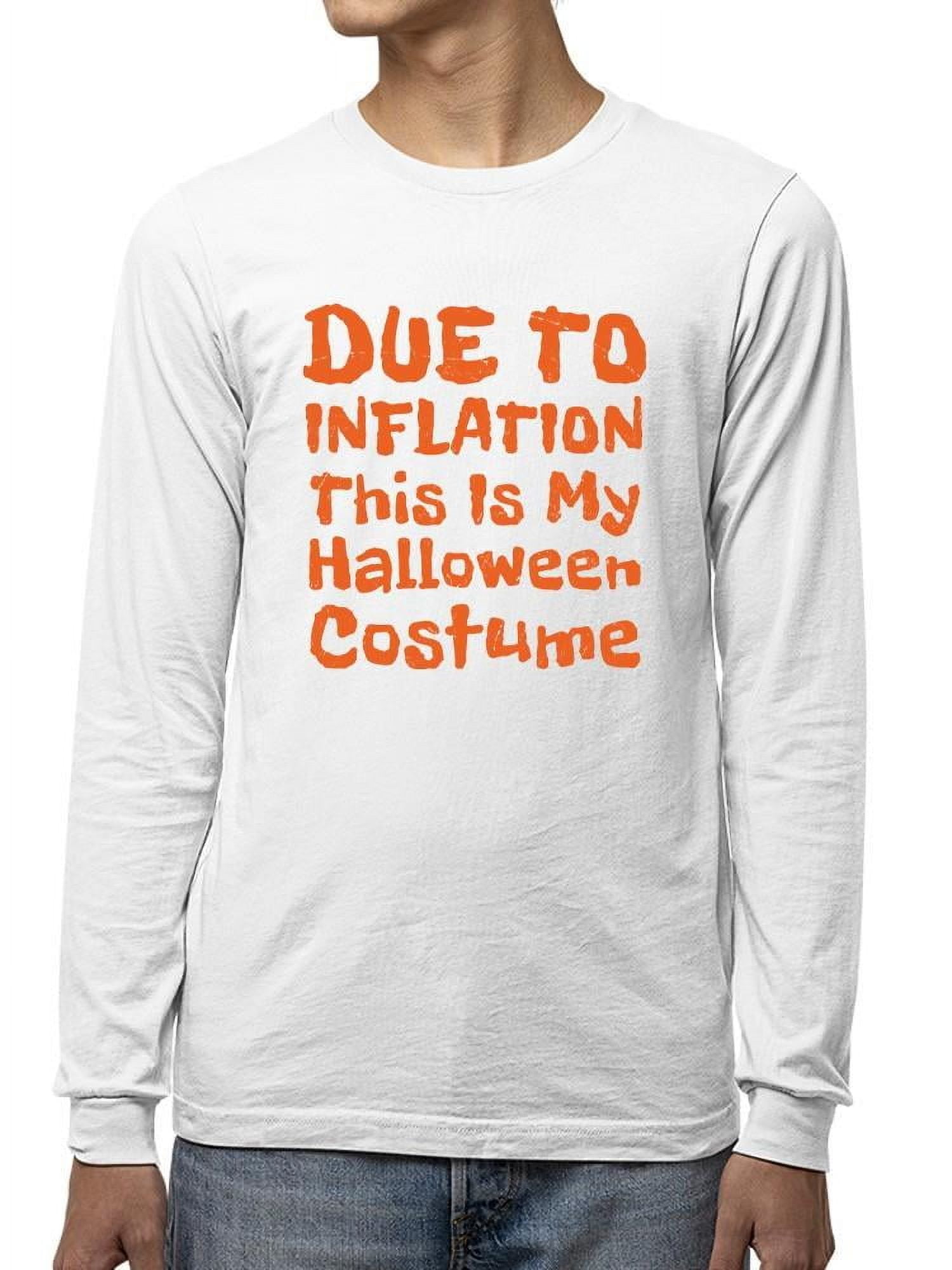 Funny Halloween Inflation Costume Graphic - Men's Long Sleeve - Walmart.com