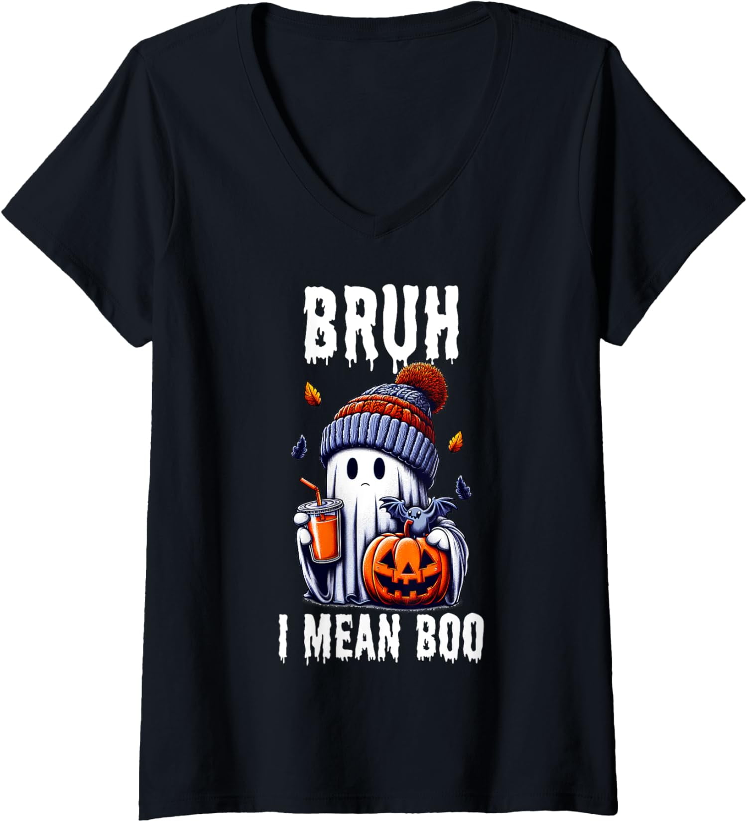 Funny Halloween T-Shirt - Cute Ghost Design with ‘Bruh, I Mean Boo ...