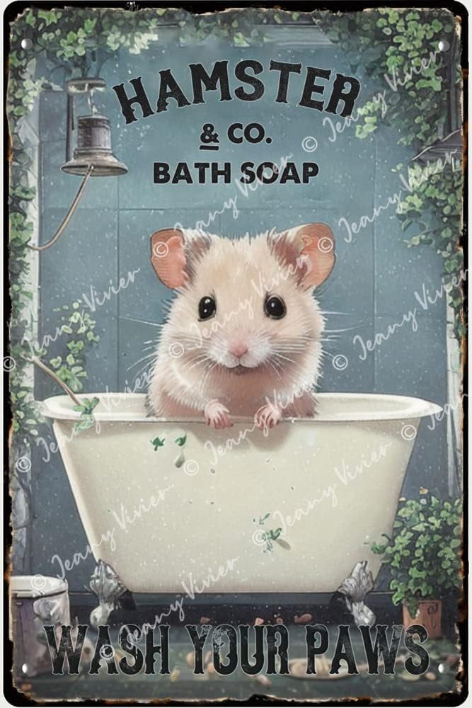 Funny Hamster Bathroom Decor, Hamster Decor, Hamster Gifts for Hamster ...