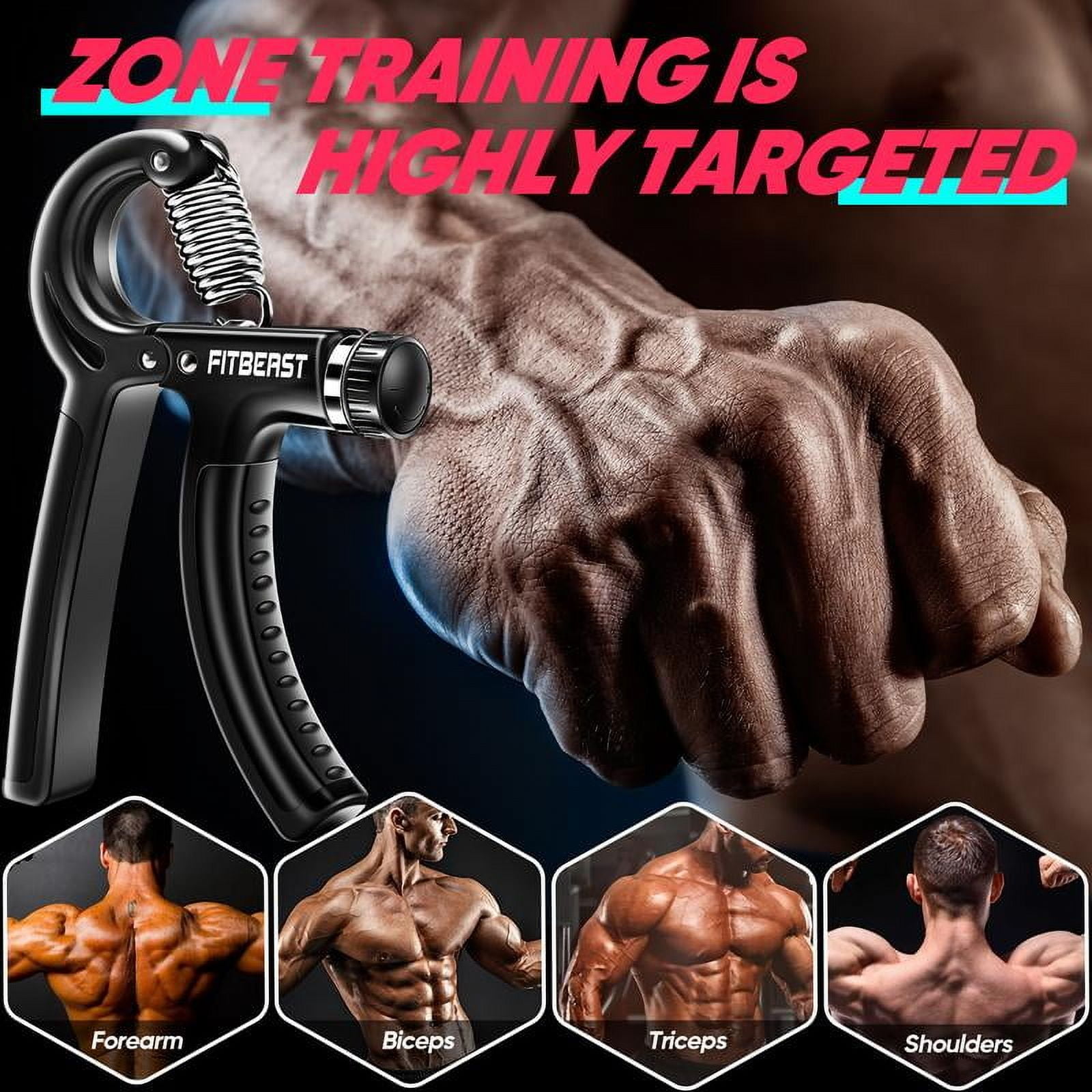 Funny Hand Grip Strengthener Workout Kit (5 Pack) Forearm Grip ...