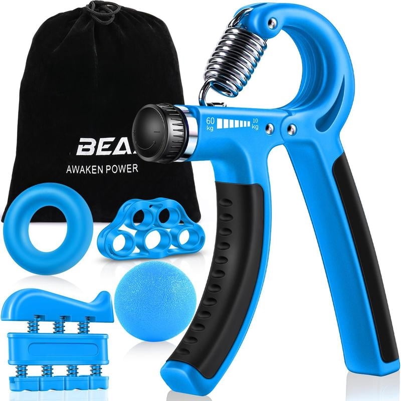Funny Hand Grip Strengthener Workout Kit (5 Pack) Forearm Grip ...