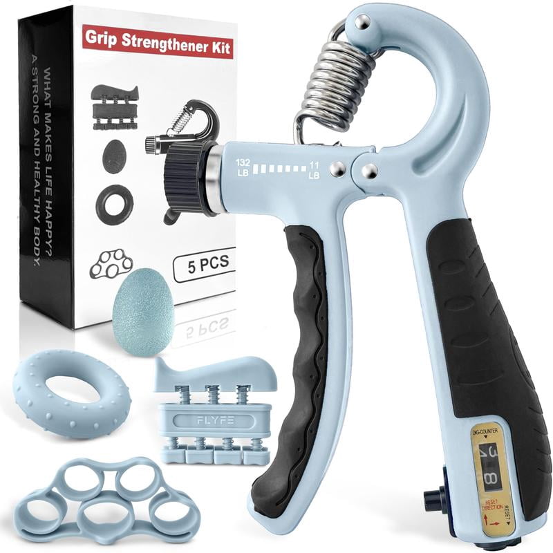 Funny Hand Grip Strengthener Workout Kit (5 Pack) Forearm Grip ...