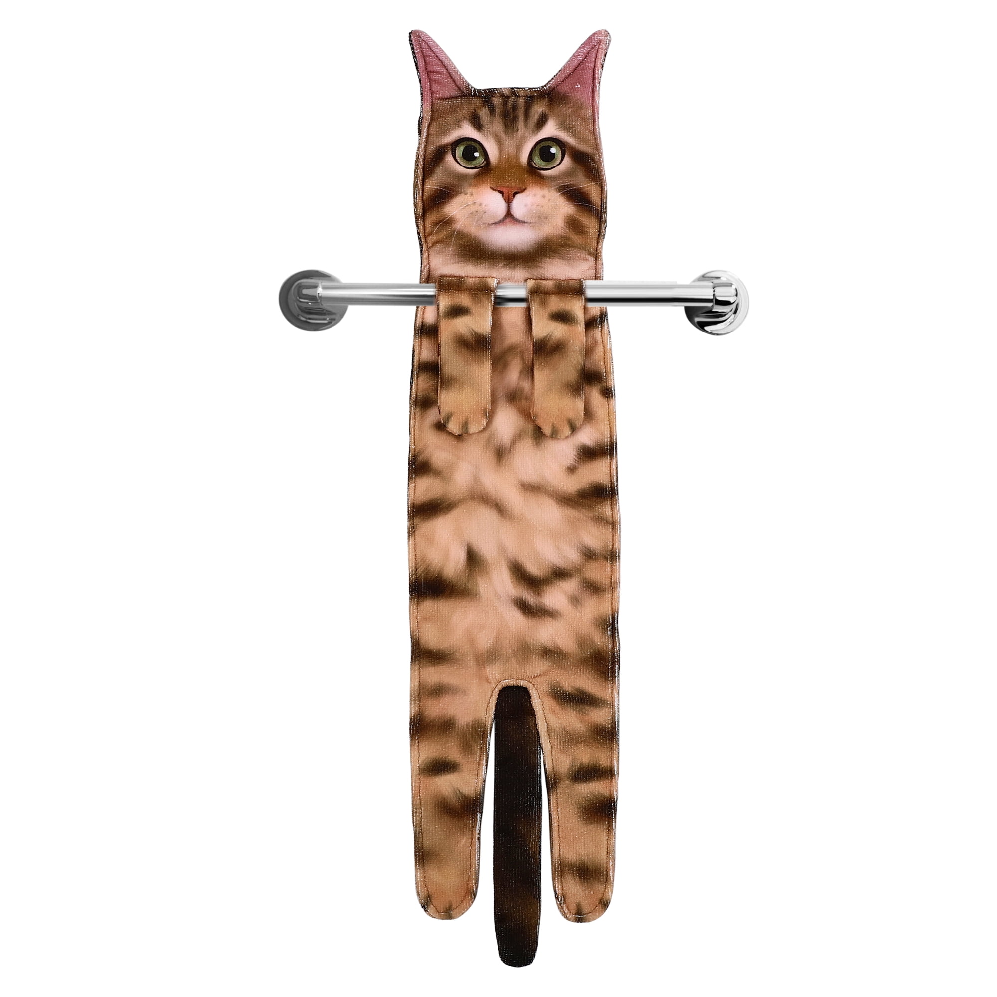 Funny Hand Towels Cat Towels for Bathroom Kitchen,Funny Gift Cat ...
