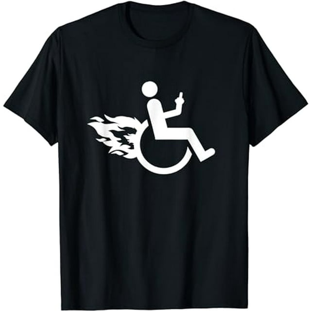 Funny Handicap Disabled Amputee Humor Sarcastic Wheelchair T-Shirt ...