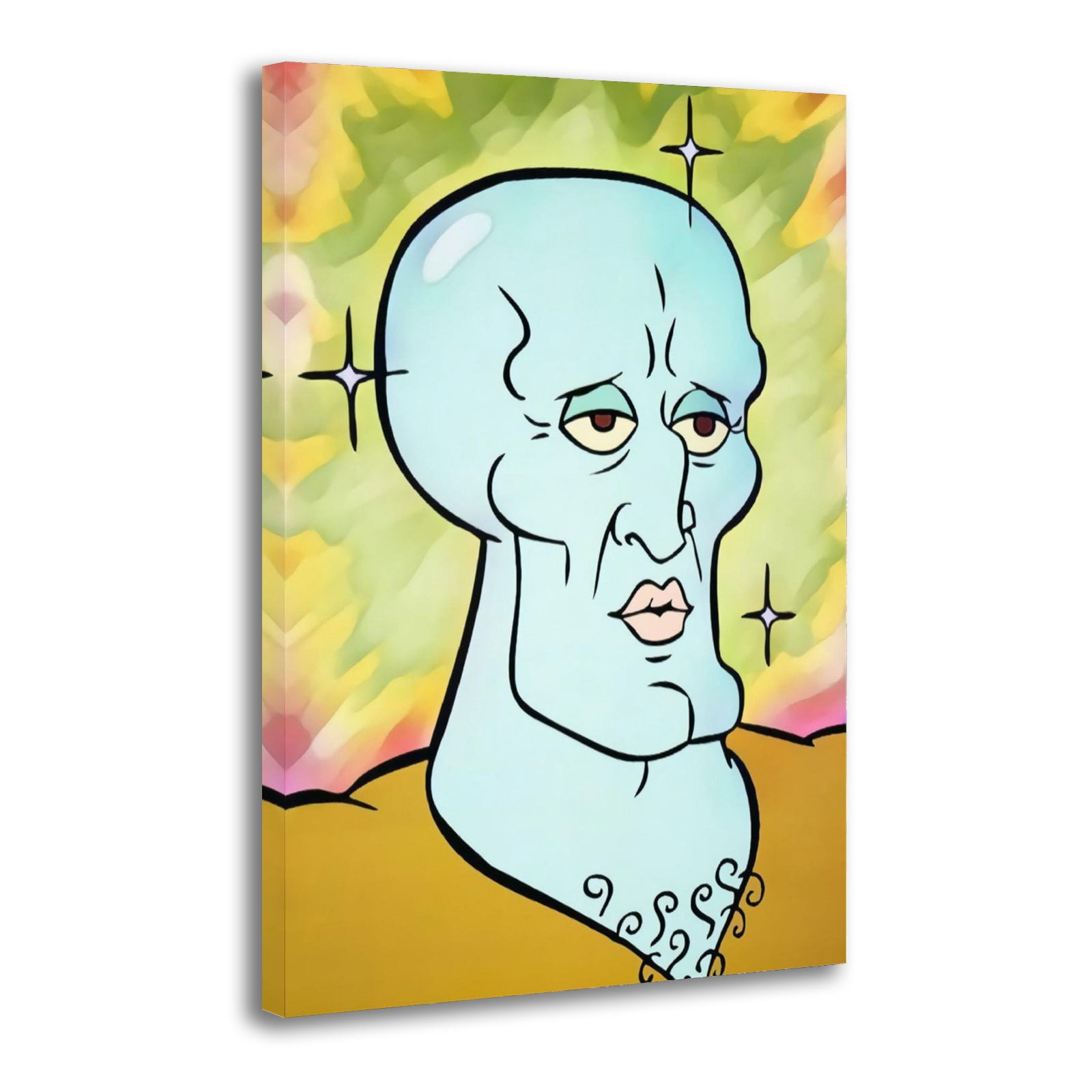 Funny Handsome Squidward Print Photo Art Painting Canvas Poster Home ...