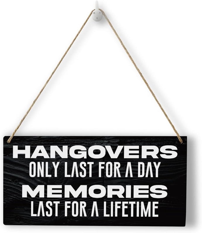 Funny Hangover Gift Wood Wall Art Home Farmhouse Wall Hanging Decor ...