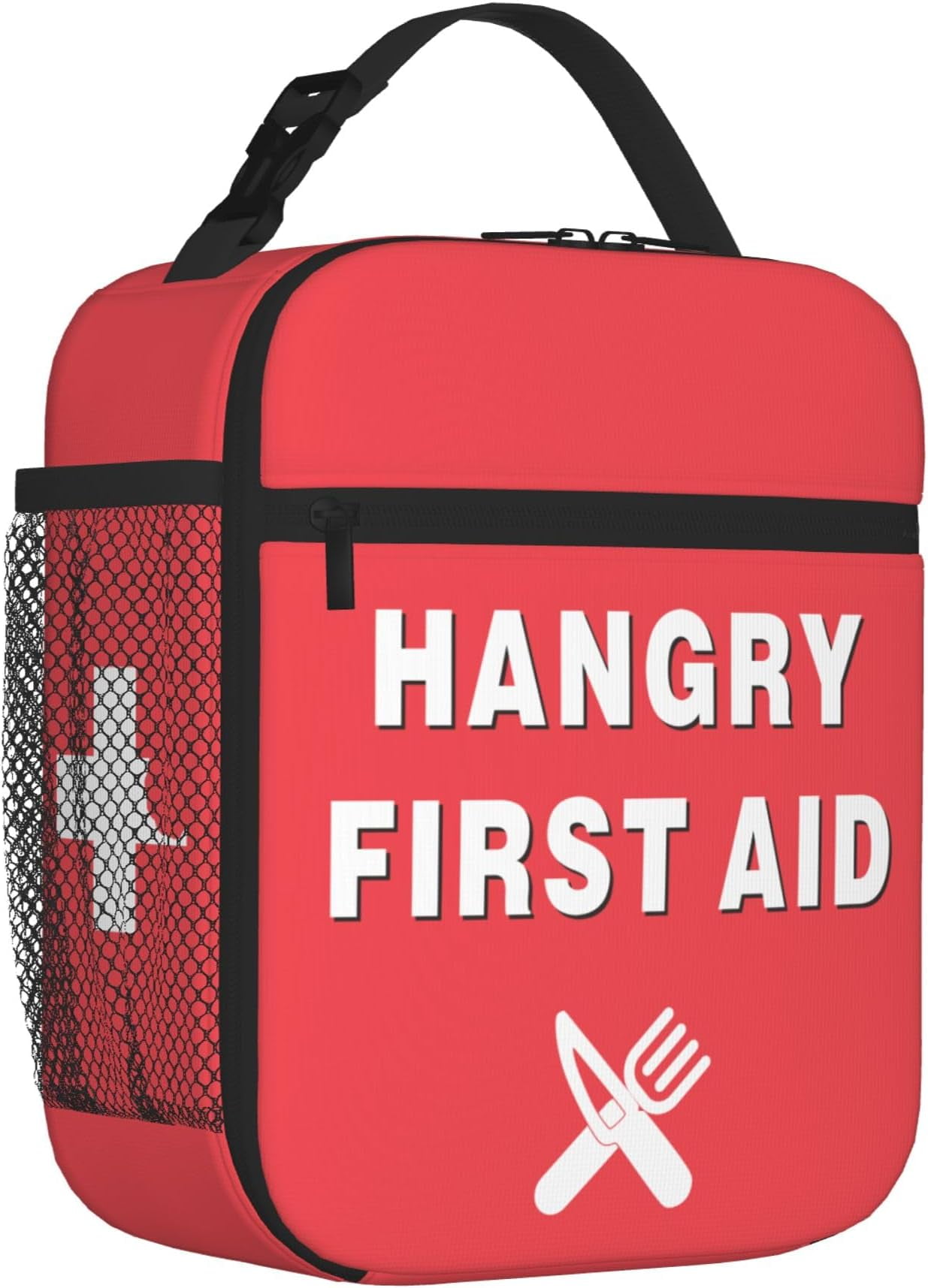 Funny Hangry First Aid Insulated Lunch Box-Emergency Snack Kit Portable ...