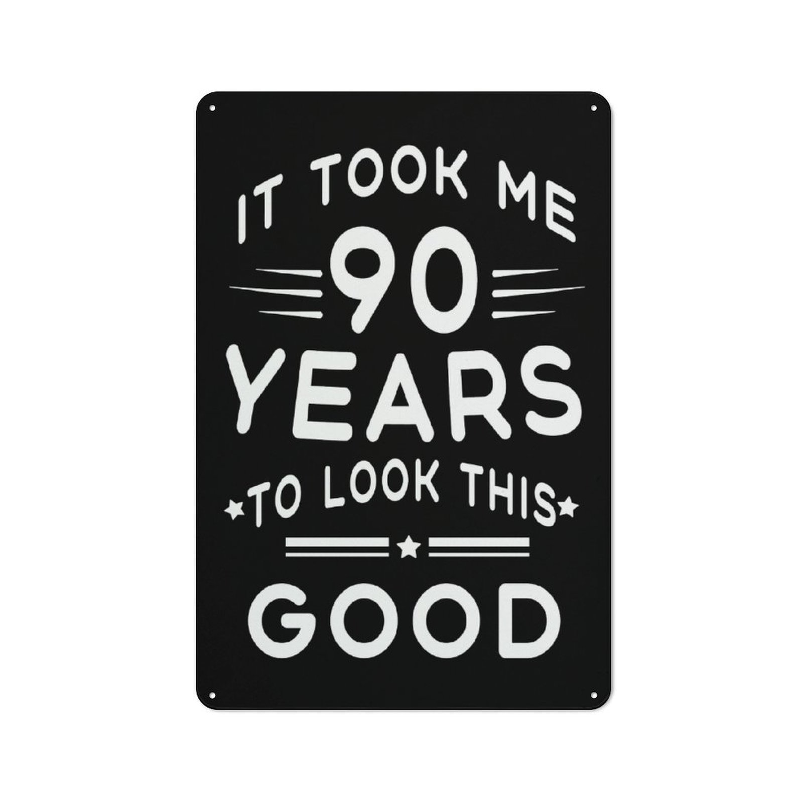 Funny Happy 90th Birthday Metal Tin Signs,Tin Sign Metal Wall Decor for ...