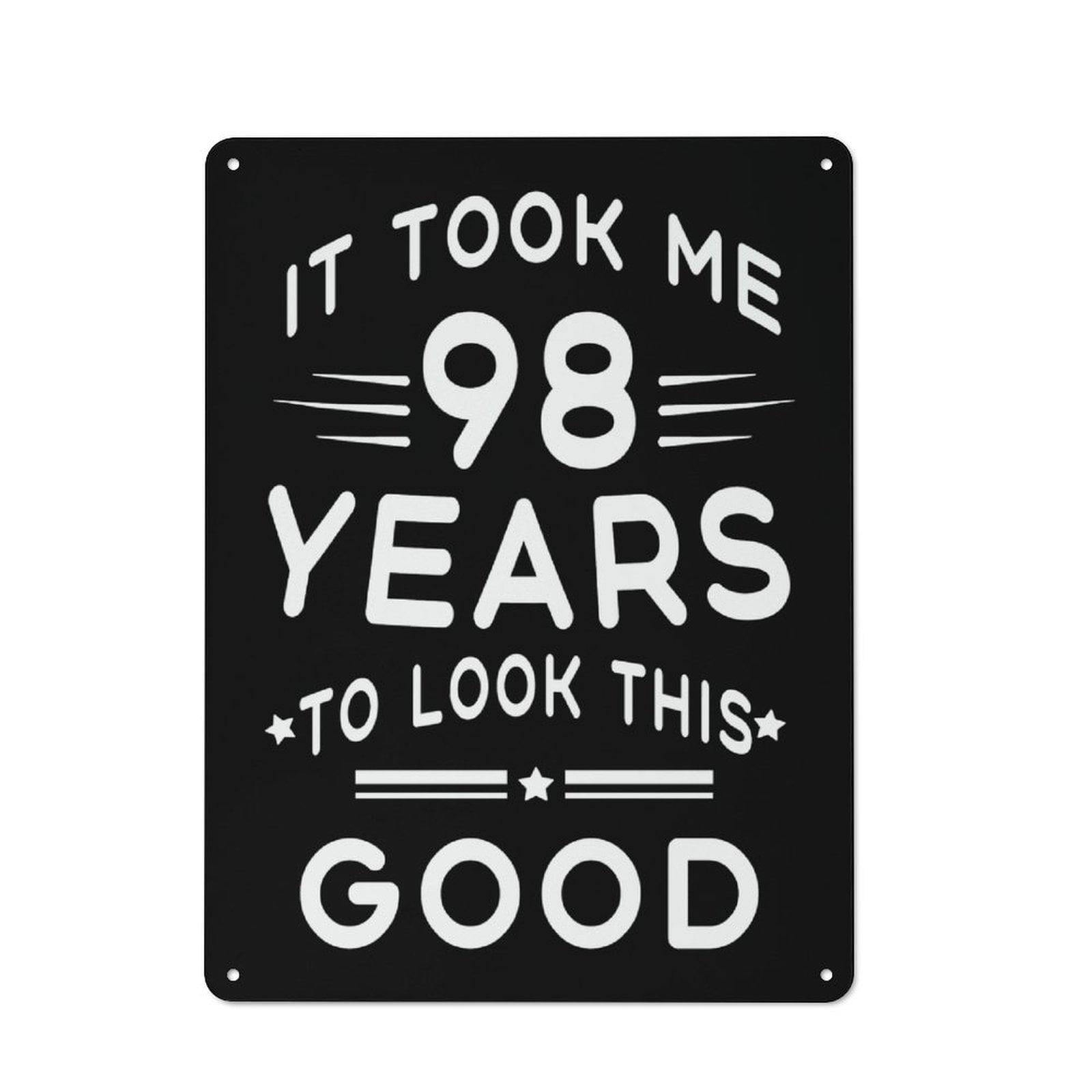 Funny Happy 98th Birthday Metal Tin Signs,Tin Sign Metal Wall Decor for ...