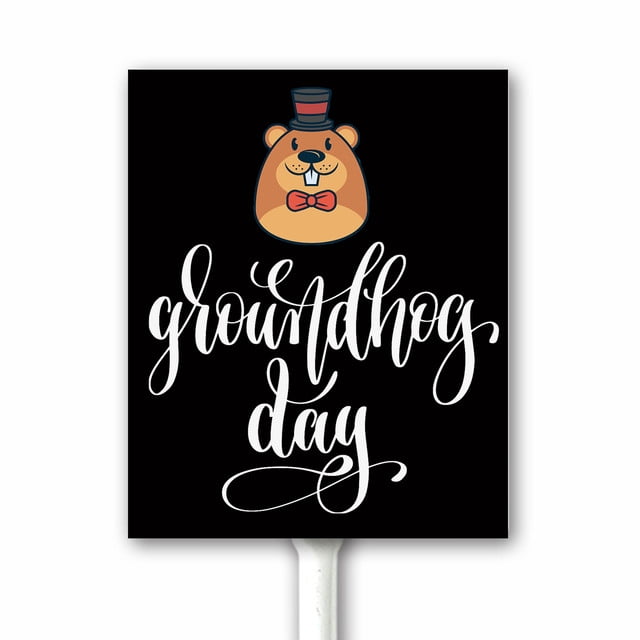 Funny Happy Groundhog Day Sign Groundhog Day Decor Sign Metal Yard Sign ...