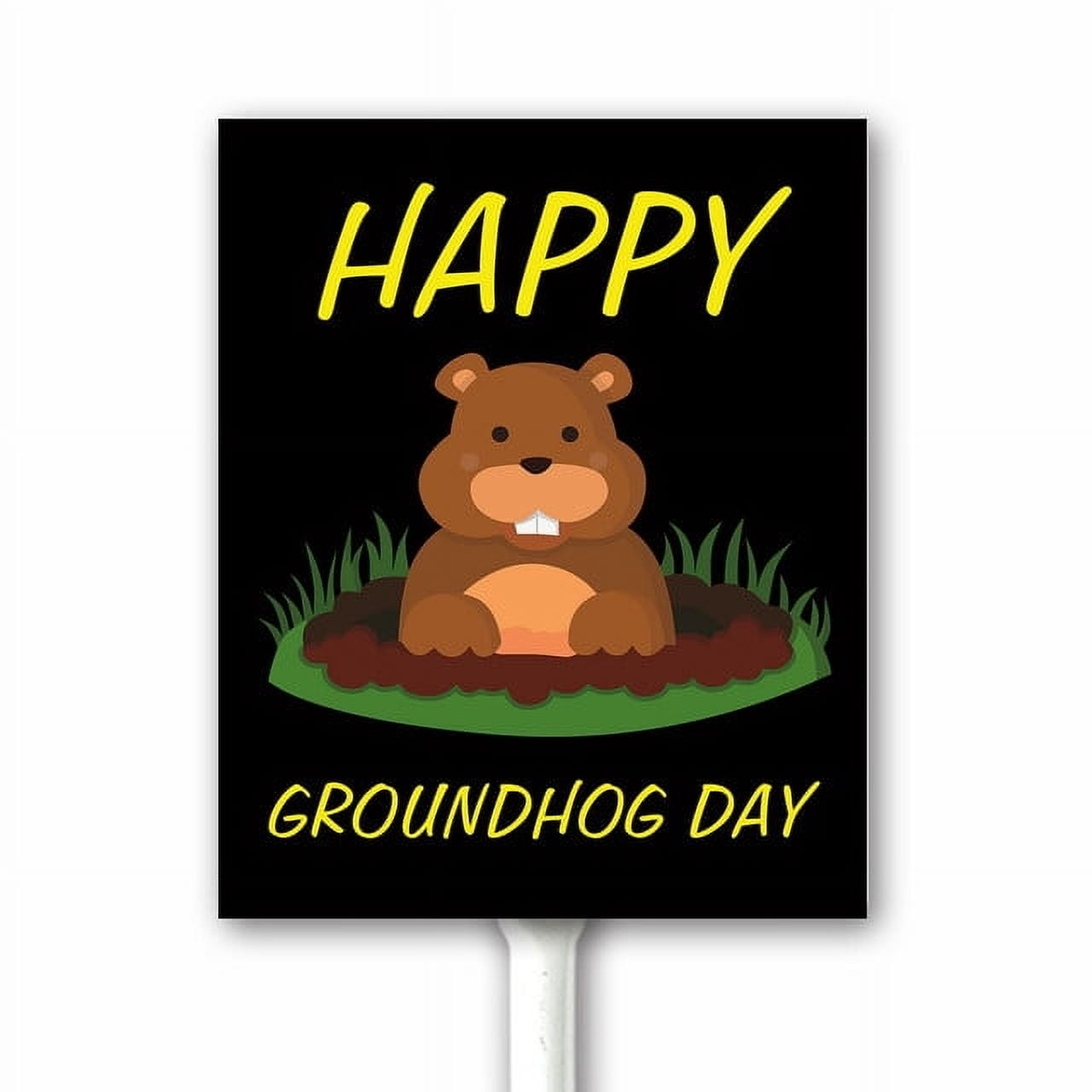 Funny Happy Groundhog Day Sign Groundhog Day Decor Sign Metal Yard Sign ...