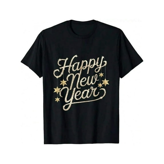 Funny Happy New Year Quotes In Gold Happy New Year T-Shirt - Walmart.com