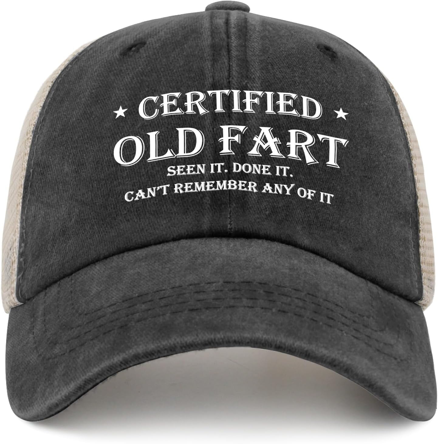 Funny Hat Certified Old Fart Hat for Men Baseball Hats Graphic Cap ...