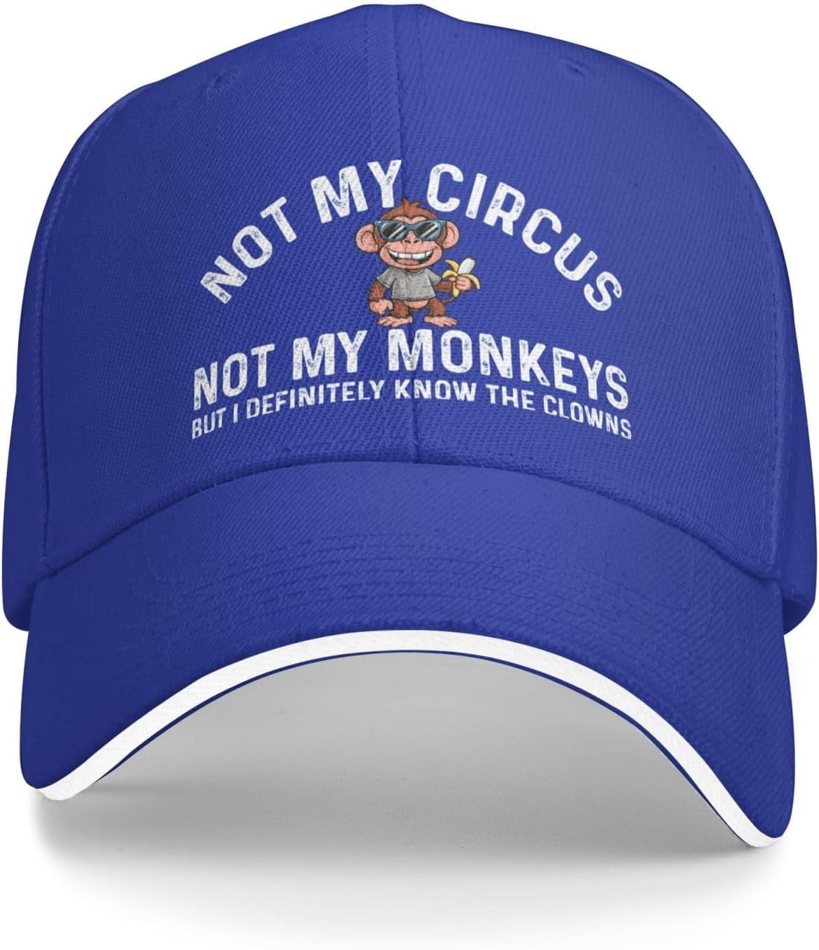 Funny Hat Not My Circus Not My Monkeys But I Definitely Know The Clowns Hat Men Dad Hats Funny ...