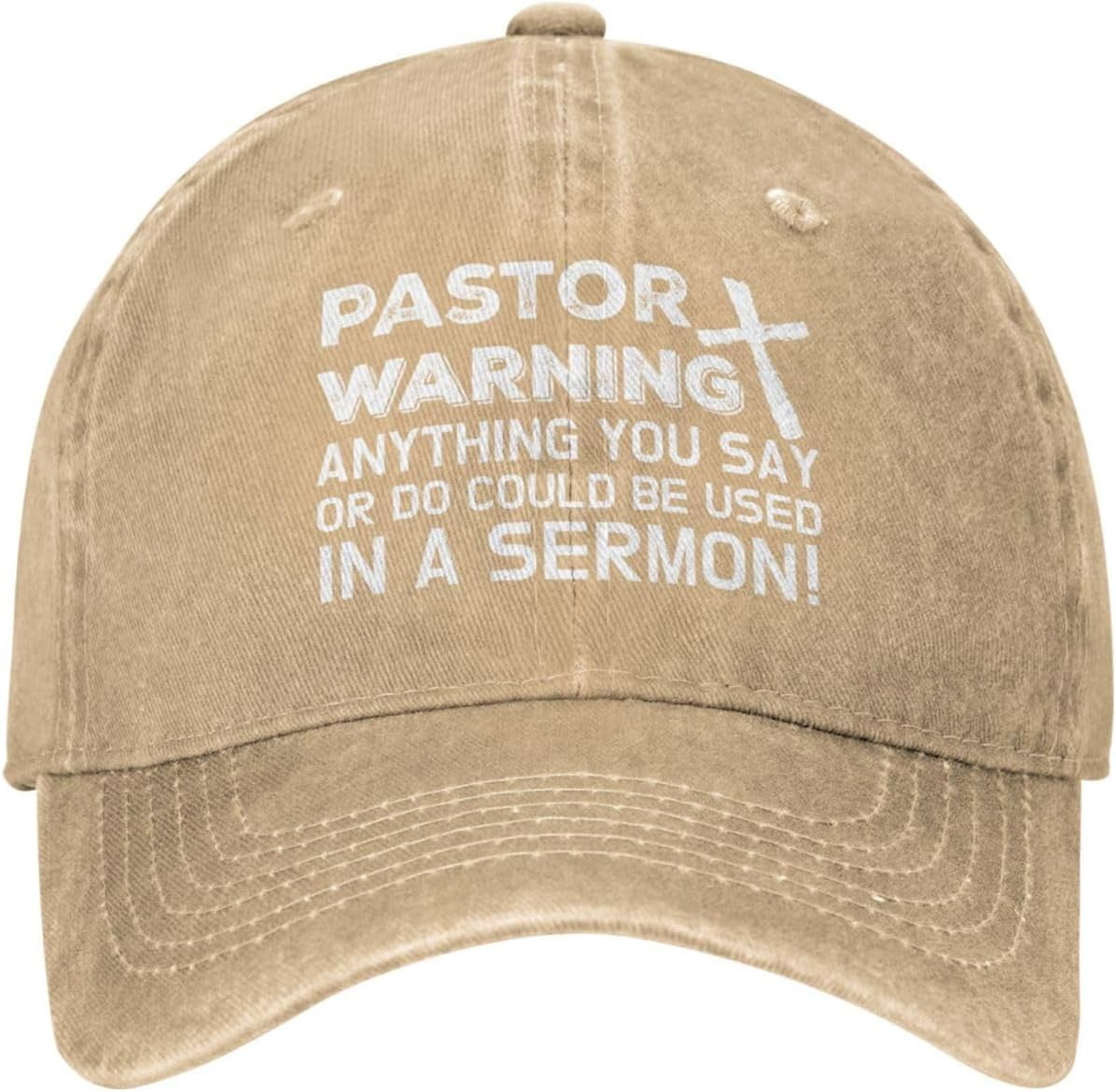 Funny Hat Pastor Warning Anything You Say Hat Women Dad Hat Cool Cap ...