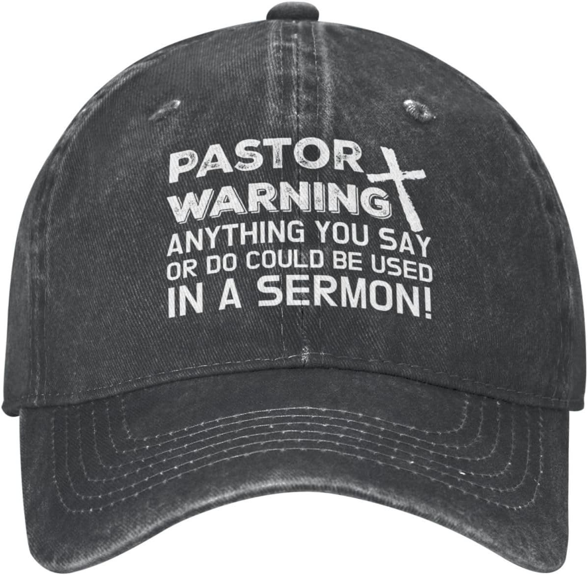 Funny Hat Pastor Warning Anything You Say Hat Women Dad Hat Cool Cap ...