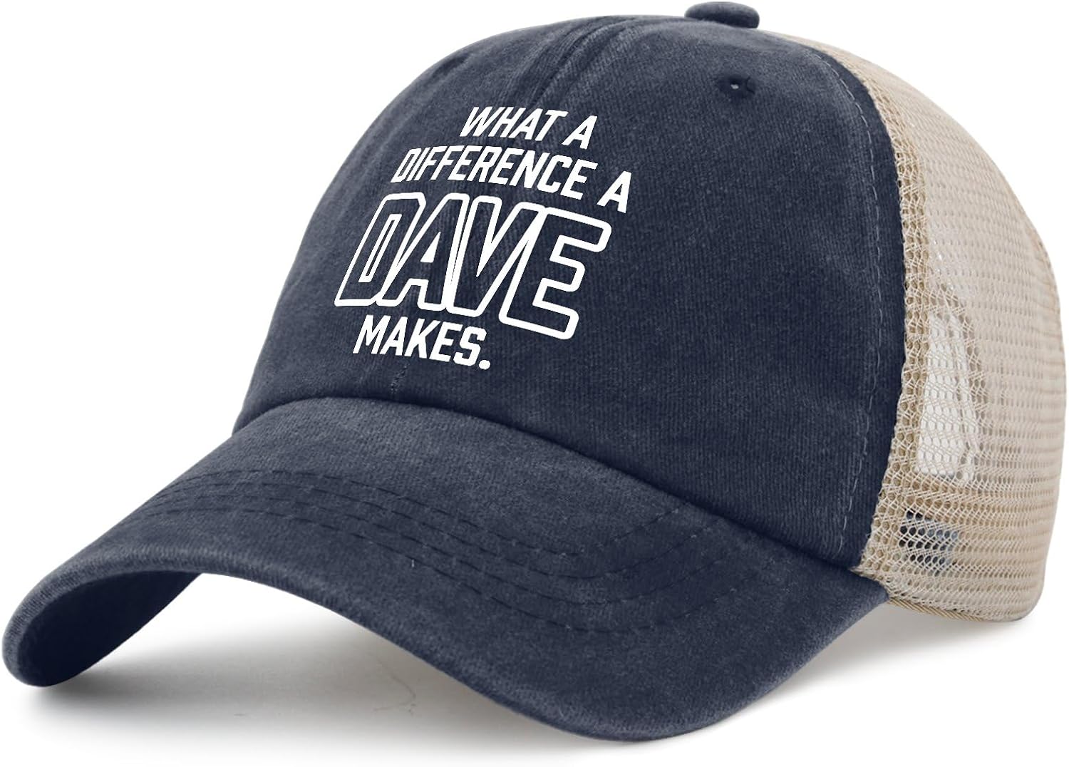 Funny Hat What A Differences A Dave Makes Hat for Men Baseball Hats ...