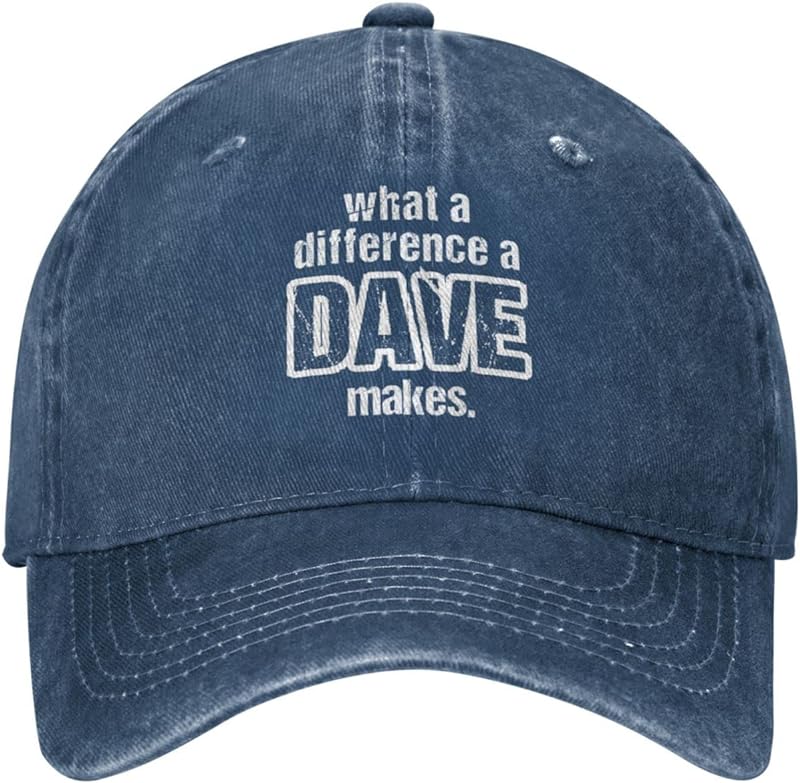Funny Hat What A Differences A Dave Makes Hat for Men Baseball Hats ...