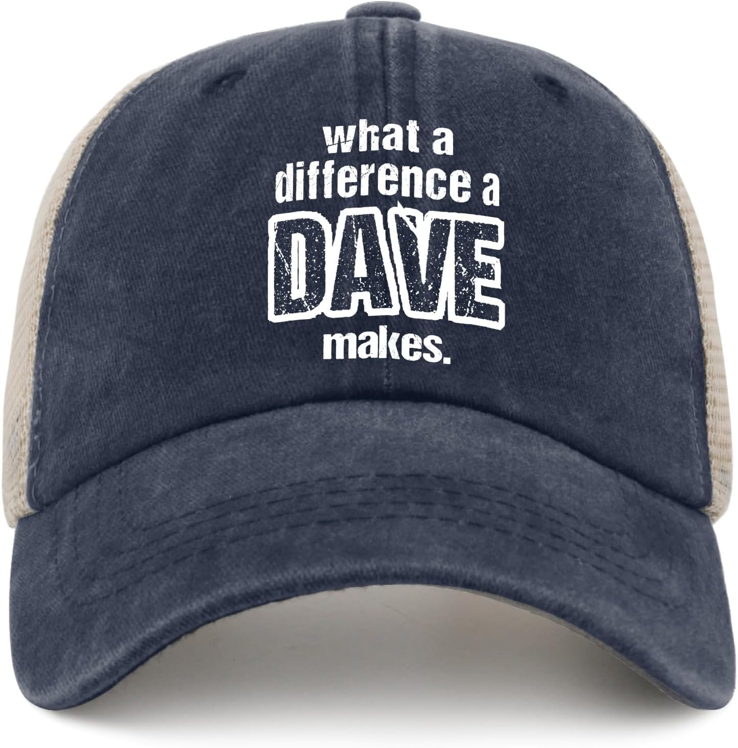 Funny Hat What A Differences A Dave Makes Hat for Men Baseball Hats ...