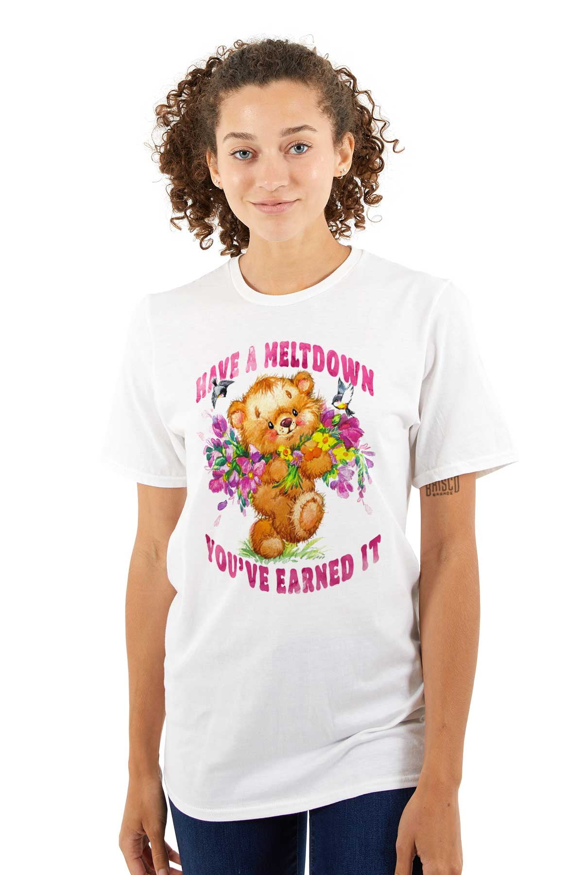 Funny Have A Meltdown Teddy Bear Women's Plus Size Graphic Tee Brisco ...