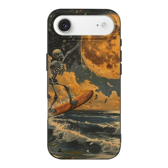 Funny Hawaiian Skeleton Surf Phone Case Compatible with iPhone 17 Air ...