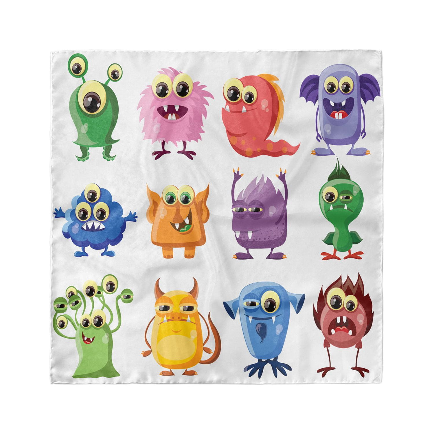 Funny Head Scarf, Cartoon Aliens Monsters, Head Wrap, 3 Sizes, by ...