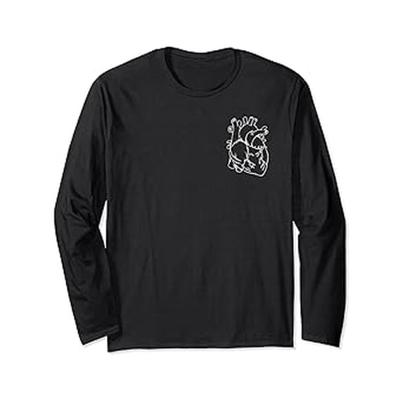 Funny Heart Graphic Long Sleeve T-Shirt for Cardiac Nurses ...