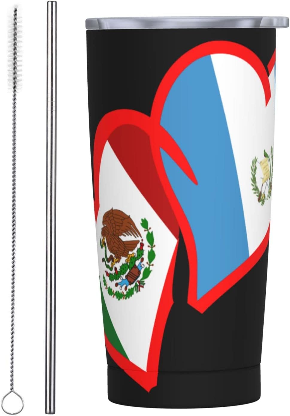 Funny Hearts Mexican Mexico And Colombia Colombians Flag Stainless ...