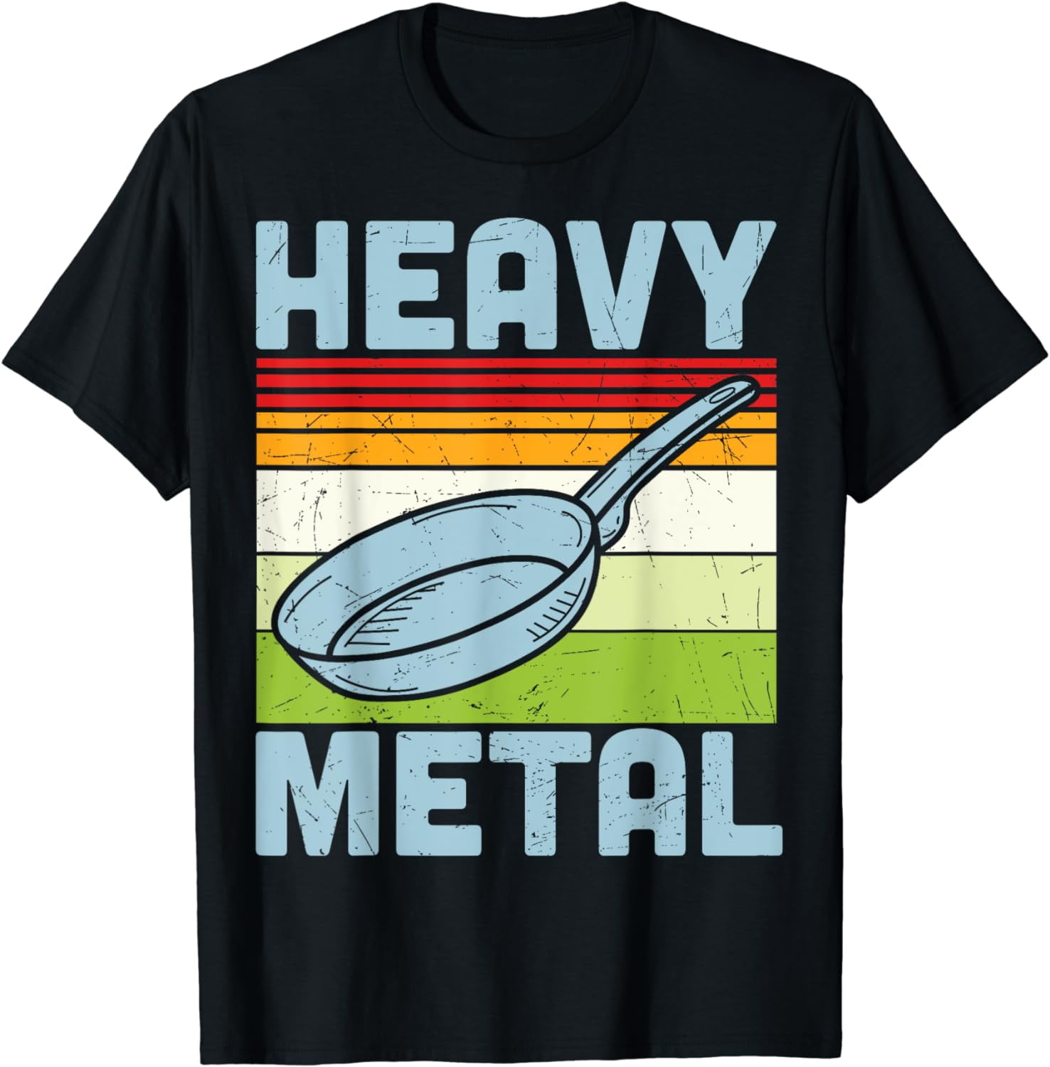 Funny Heavy Metal Frying Pan Rock Rocker T-Shirt - Walmart.com