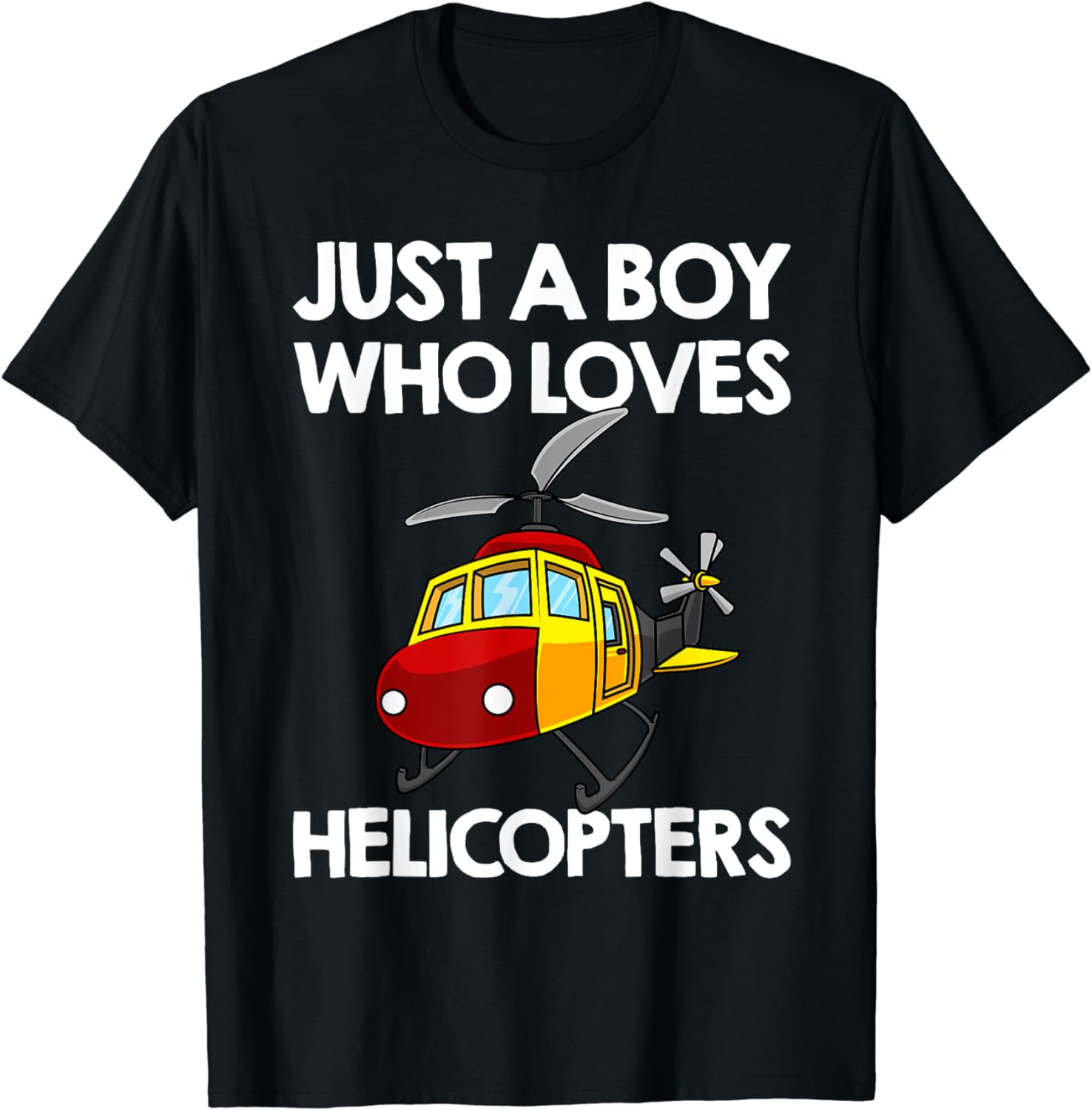 Funny Helicopter Gift Boys Toddler Kids Men Pilot Aviator T-Shirt ...