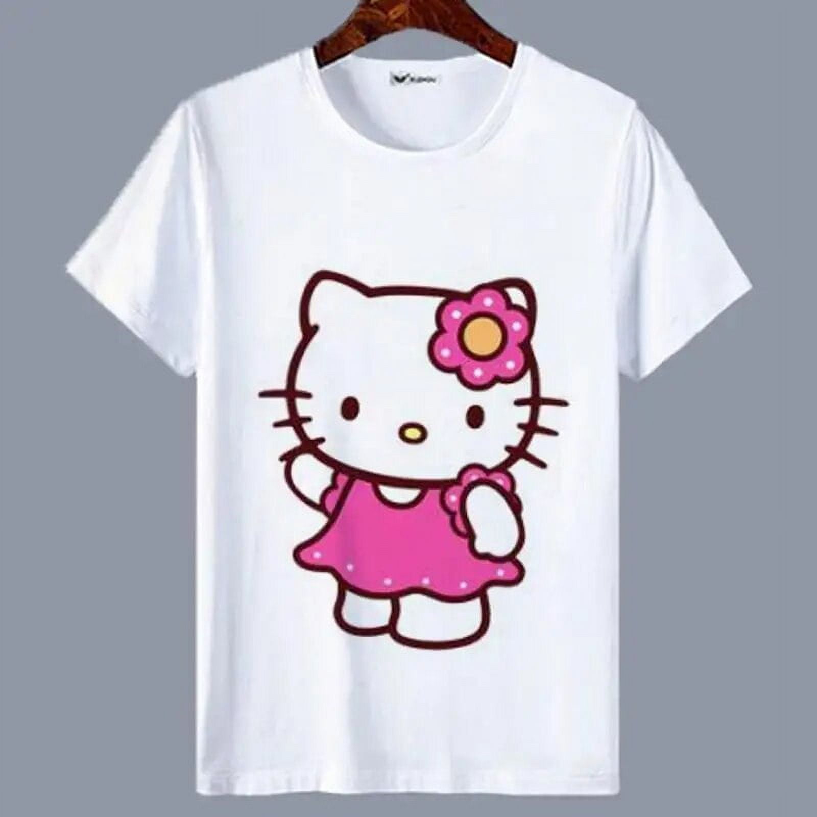 Funny Hello Kitty Parent-child T-shirts Family Matching T-Shirts Mother ...