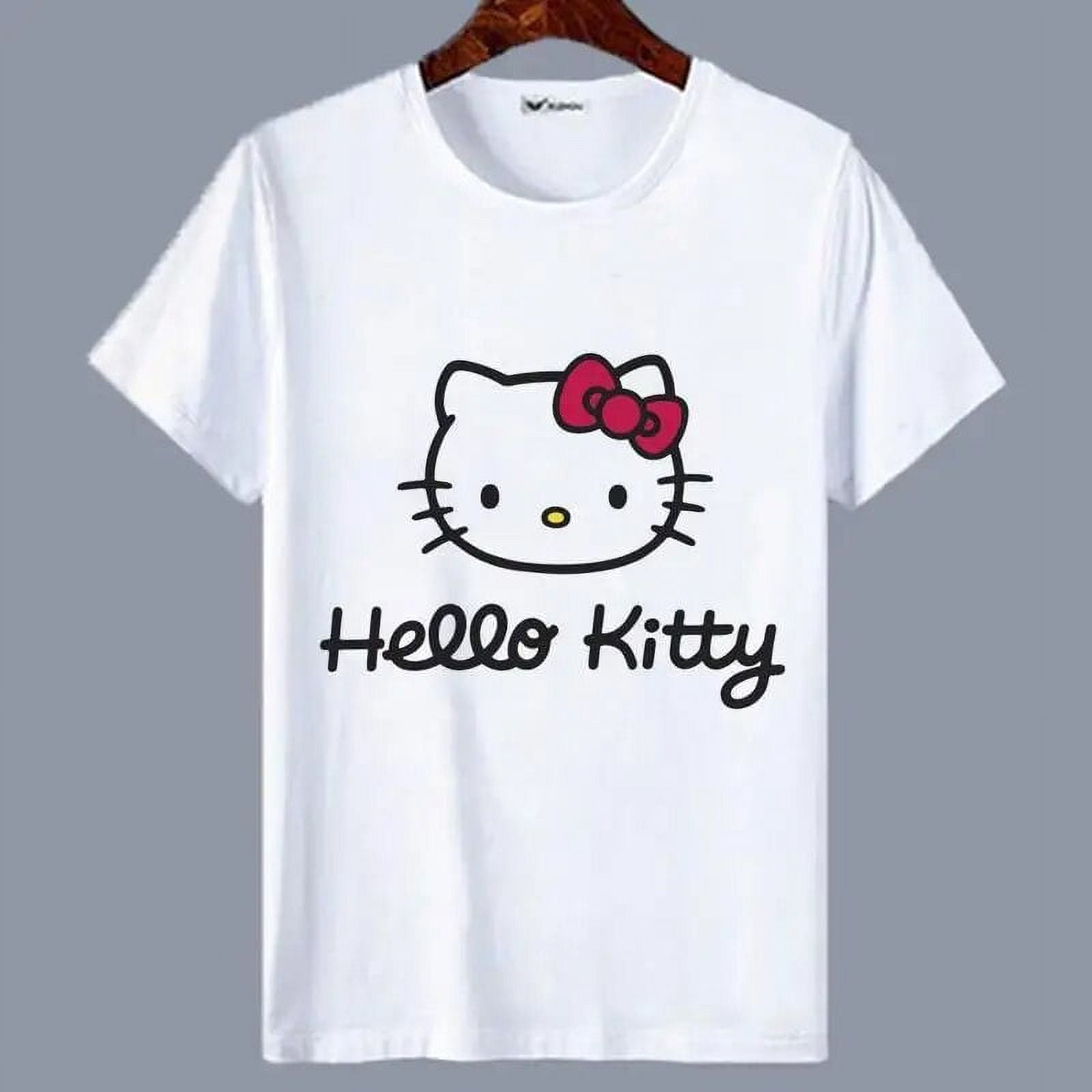 Funny Hello Kitty Parent-child T-shirts Family Matching T-Shirts Mother ...