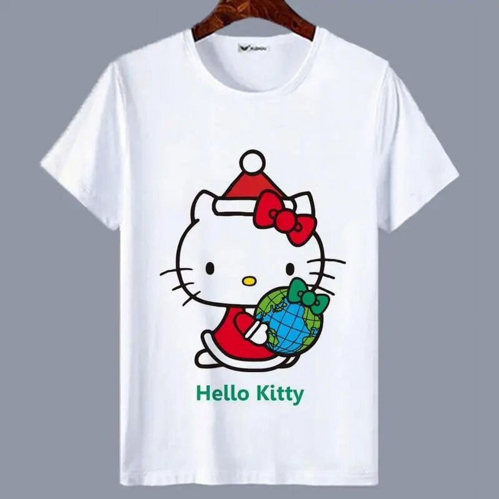 Funny Hello Kitty Parent-child T-shirts Family Matching T-Shirts Mother ...