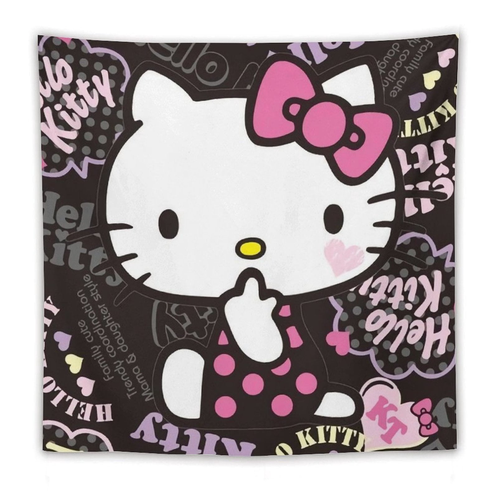 Funny Hello Kitty Tapestry,Funny Hello Kitty Wall Tapestry,Tapestry for ...