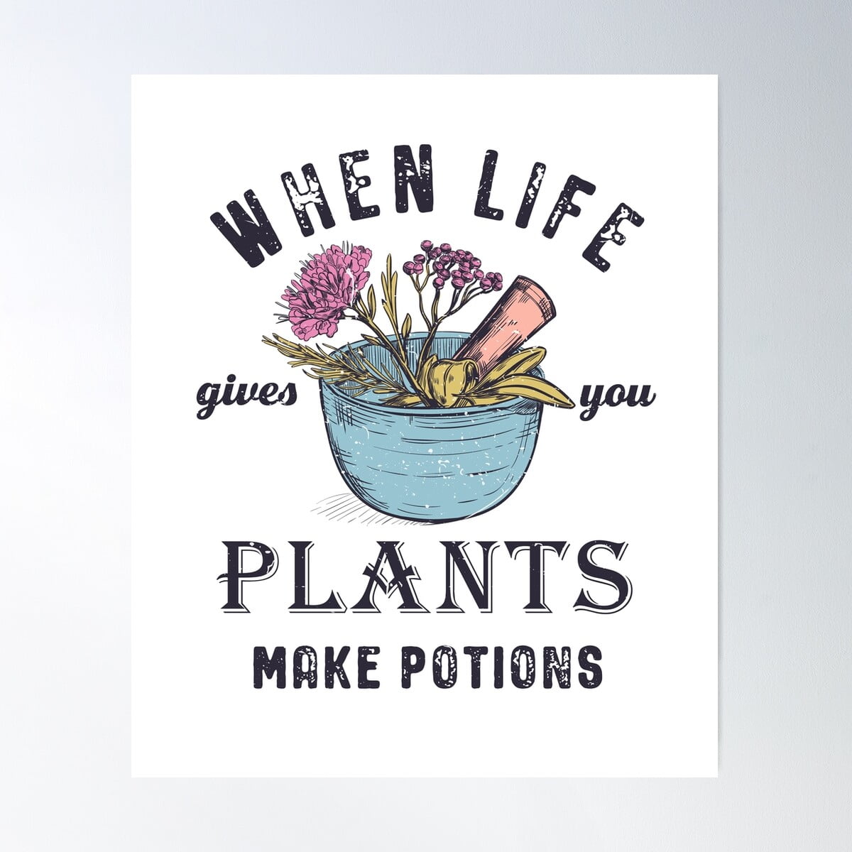 Funny Herbalist And Apothecarist Puns Make Potions Herbalism Poster ...