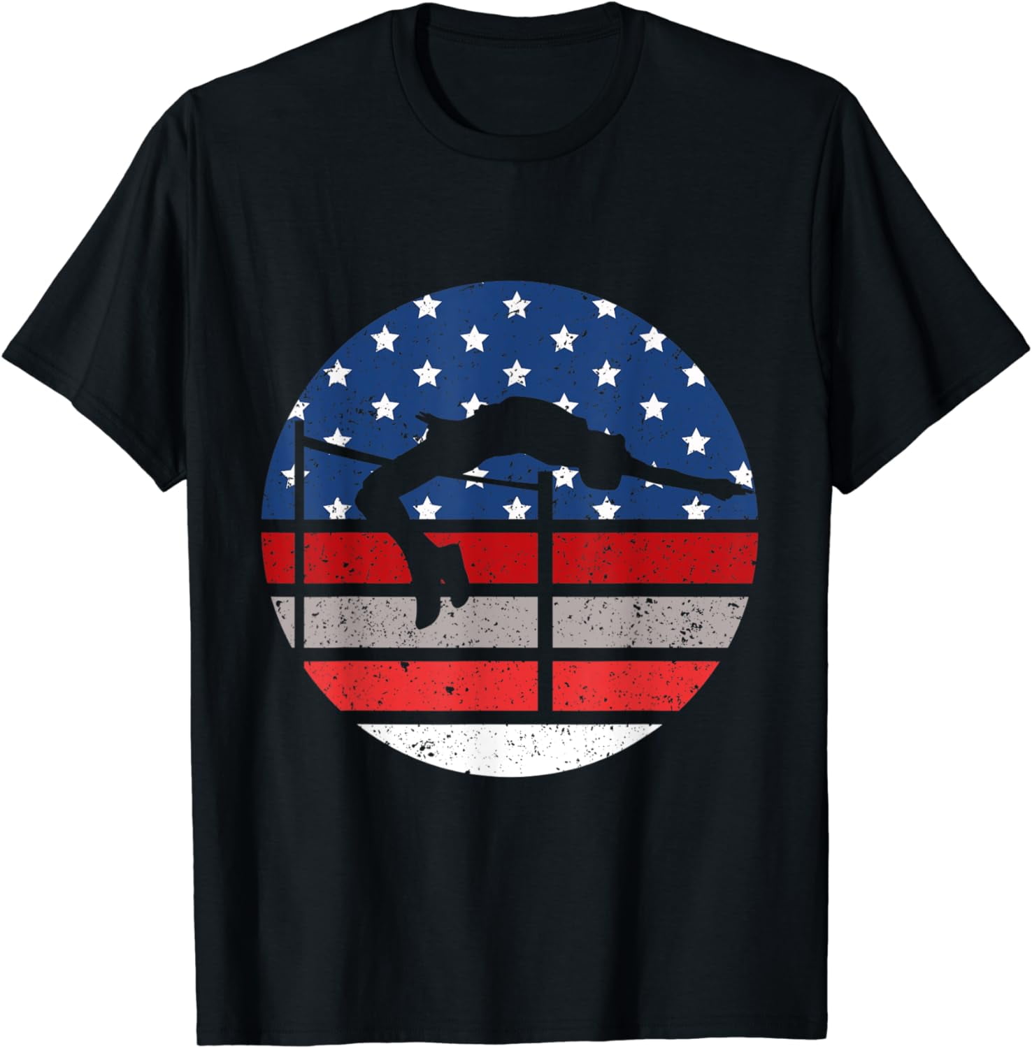 Funny High Jump American Flag Athletics T-Shirt - Walmart.com